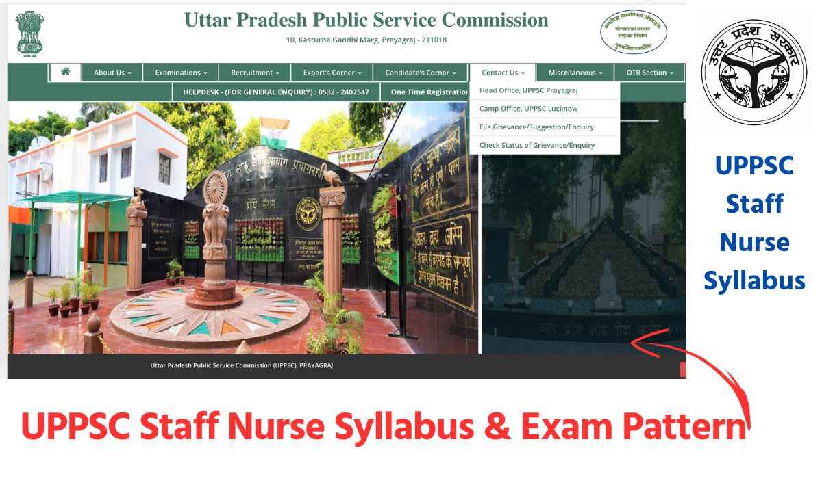 UPPSC Staff Nurse Syllabus 2024 In Hindi | यूपीपीएससी स्टाफ नर्स सिलेबस